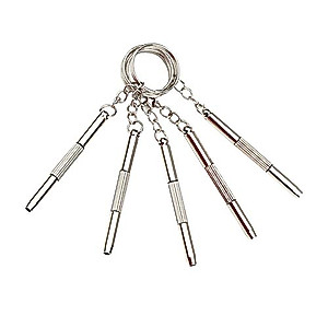 ReNext Keychain eyeglass screwdriver, screwdriver key,5PCS/Set 3 in 1 Aluminum Steel Eyeglass Screwdriver Sunglass Watch Repair Kit With Keychain Portable Screwdriver Hand Tools, eyeglass repair