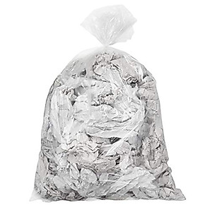 AmazonCommercial 95 Gallon Trash Bags 2.0 MIL Clear Commercial Garbage Bags - 61 x 68 Inches, 25-Pack