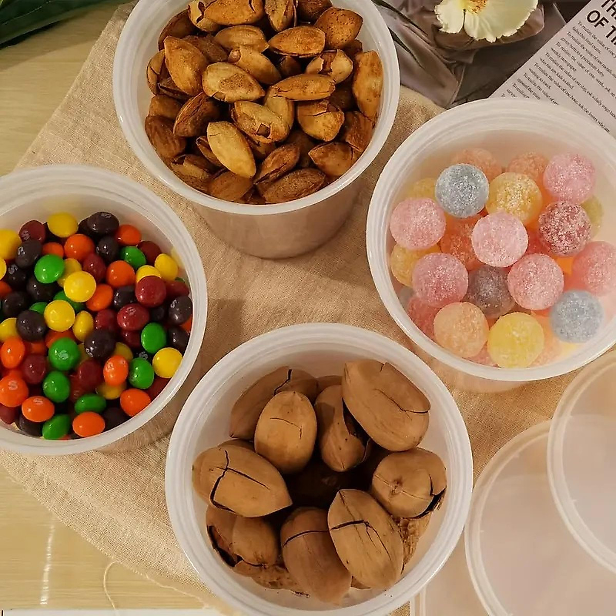 STARANDBEE [10Pack] 32oz, Food Storage Containers with Lids, Plastic Deli Containers, Meal Prep Containers, Microwave and Freezer Safe, Stackable, Leakproof, BPA Free, Clear