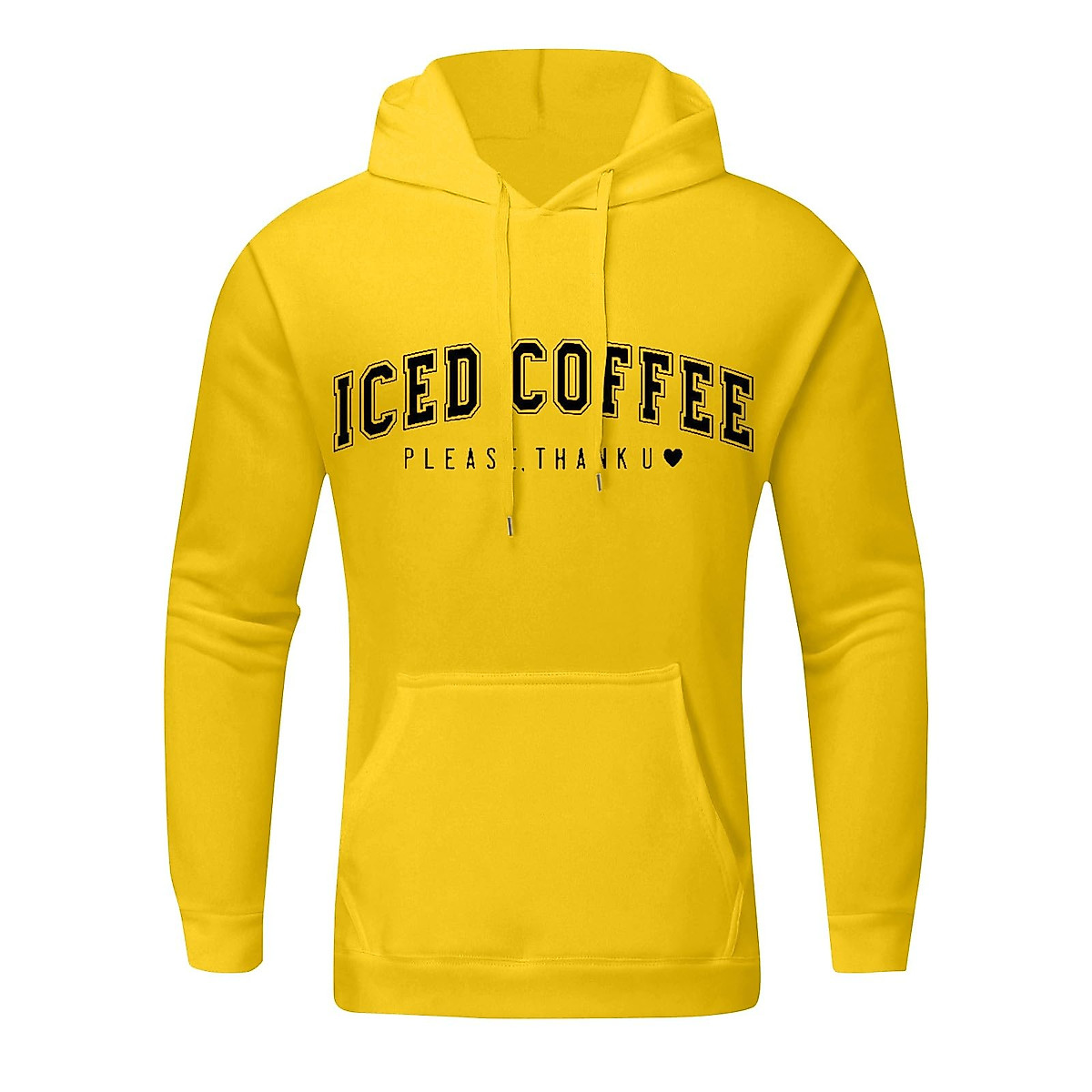 Y2K Tops, Mens Hoodie Sweatshirt For Plush Pullover Hooded Sweatshirts Men Soft Plain Casual Hoodies Sweatshirts Comfort Colors Graphic Hoodie Pink Devil Mgk Hoodies (XXL, Yellow)