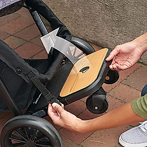 Evenflo Sibby Travel System, Stroller, Car Seat, Ride-Along Board, Oversized Storage Basket, 3-Panel Canopy, Multiple-Position Recline, Easy to Fold and Store, Materials, Charcoal