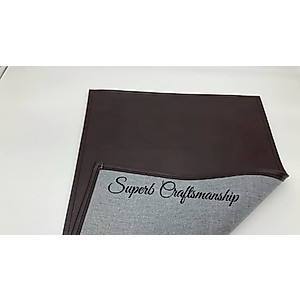 Headrest cover Premium Vinyl furniture slipcover furniture protector Tear resistant fade resistant sofas loveseats theater chairs office chairs recliners RV's (Chocolate Brown)