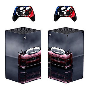 FELIPE SEIJI KUBA Xbox Series X Skin Set Vinyl Decal Skin Stickers Protective for Xbox Series X Console Kinect 2 Controllers - Racing Car
