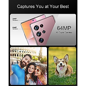 5G 4G Unlocked Cell Phones,6G+256GB Dual Sim Smartphone, C21 Unlocked Mobile Phone with 7.3inch Waterdrop Screen, Android Phone 24+64 MP | 7300mAh | Fingerprint Lock & Face ID | US Version (green)