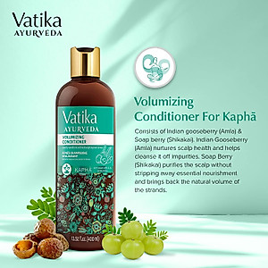 Vatika Ayurveda Volumizing Conditioner, 400ml - For Fine Hair, Contains Amla and Shikakai, Nourishes Scalp, Adds Volume and Shine
