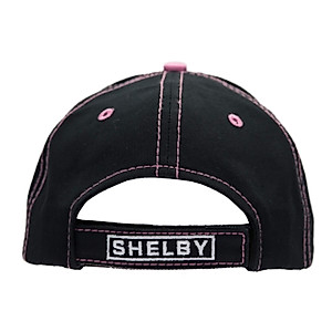 Womens Shelby Super Snake Black with Pink Cap Hat | Officially Licensed Shelby® Product | Adjustable, One-Size Fits All