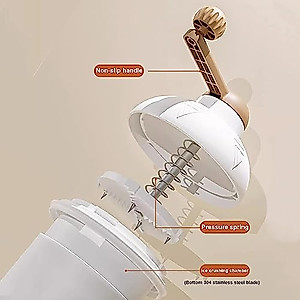 FAXIOAWA Ice Crusher Machine for Home Use, Hand Crank Ice Shaver Machine, Slushie Maker with Ice Mold, Shaved Ice Maker Machine for Snow Cones, Cocktails, Rapid and Easy Ice Cutting Orange