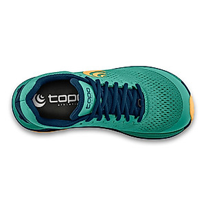 Topo Athletic Women's Lightweight Comfortable 5MM Drop Ultraventure 3 Trail Running Shoes, Athletic Shoes for Trail Running, Teal/Orange, Size 9