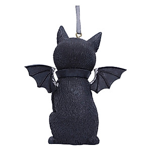 Nemesis Now Cult Cuties Malpuss Hanging Ornament 9.2cm, Resin, Black, Malpuss Winged Occult Cat Hanging Ornament, Bat Cat, Cast in The Finest Resin, Carefully Hand-Painted