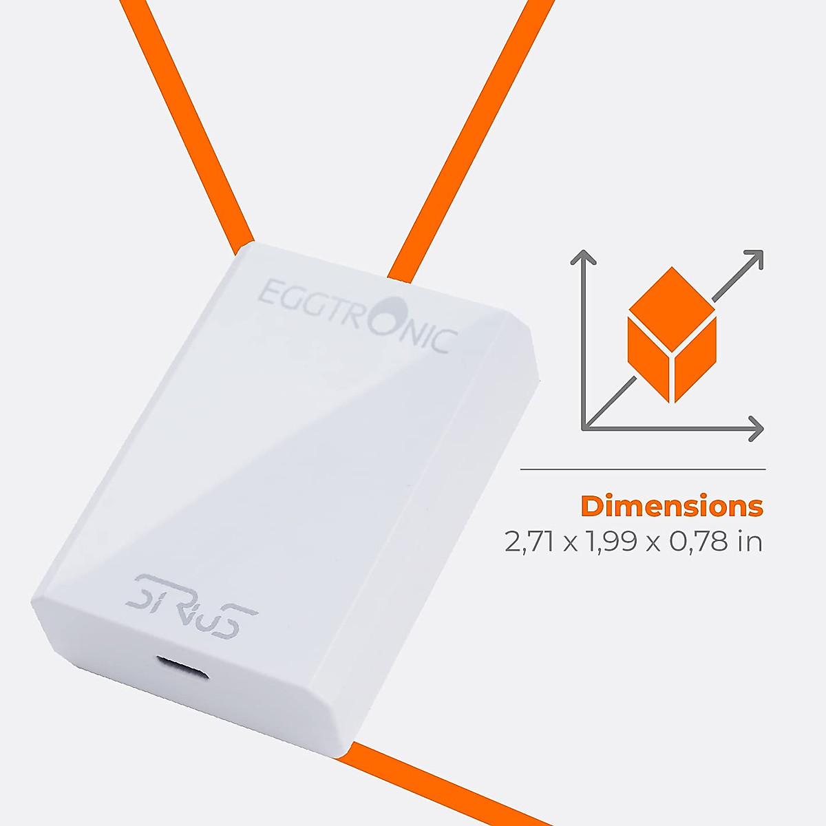 Eggtronic PAWH65 Sirius Compact Portable AC 65 Watt Universal Smart Electronic Device USB Adapter Wall Charger, White