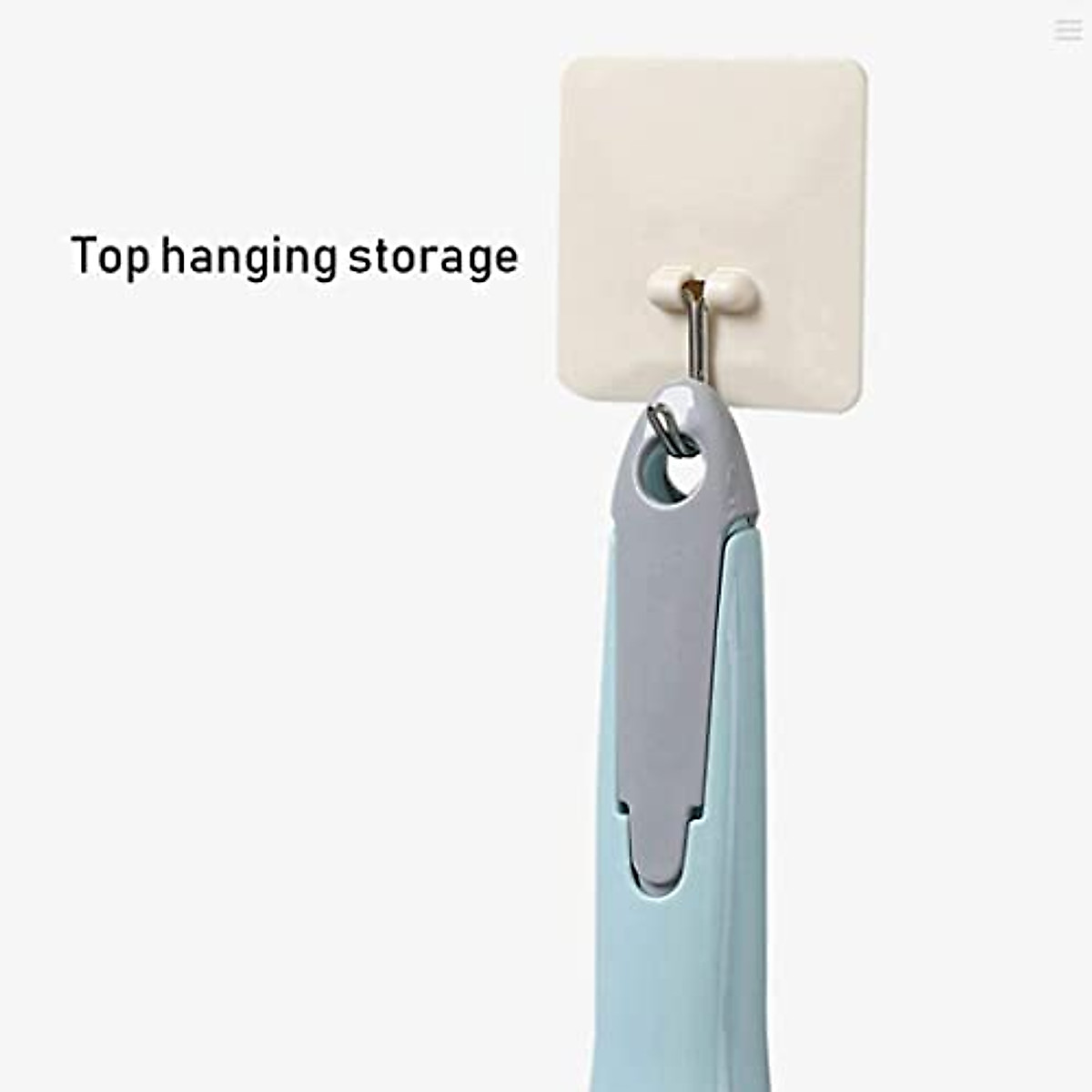 GOOFFY NLIAN- Broom and Dustpan Set, 180 ° Rotation Non-stick Hair Extra Long Handle Rotatable Broom and Dustpan Windproof Stainless Steel Rod Broom Set dustpan set