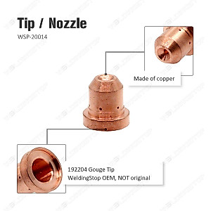 ICE-55C Torch Gouging Tip 192204 Nozzle for Miller Plasma Cutting Consumables 10pcs