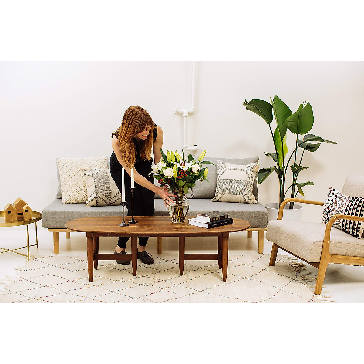 BENCHMARK BOUQUETS - White Elegance (Glass Vase Included), Next-Day Delivery, Gift Fresh Flowers for Birthday, Anniversary, Get Well, Sympathy, Graduation, Congratulations, Thank You