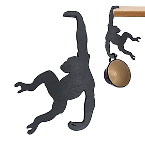 Monkey Banana Hanger - Under Cabinet Banana Holder | Modern Banana Hanger | Unique Banana Holder Balance Hook |Monkey Shaped Banana Stand | Monkey Banana Balancing Hook for Home Organization