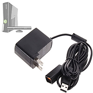 REDGO USB AC Power Supply Adapter Cable 9 Feet / 3M for Xbox 360 Kinect Motion Sensor, Black
