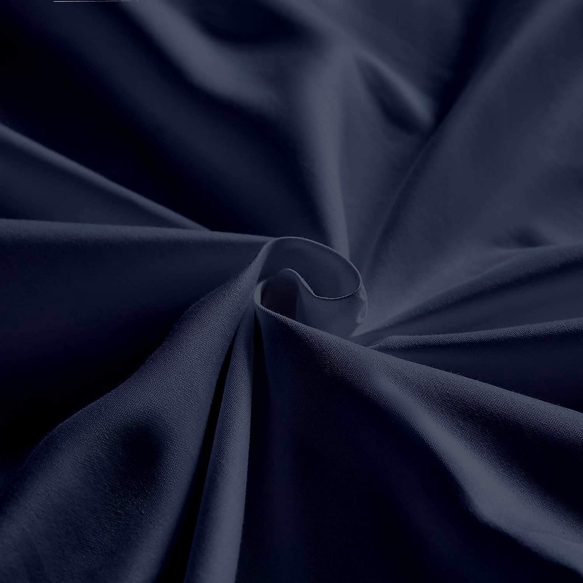 MGPS 100% Real Certified Organic Cotton Bedsheet Set, Full Size 6 Piece 800-Thread-Count Sheet Set, [1 Fitted + 1 Flat + 4 Pillowcases], Fits Mattress Upto 15" Deep Pocket - Navy Blue