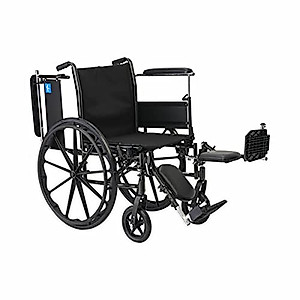 Wheelchair, Full-Length, Height Adjustable, Swing Back and Removable