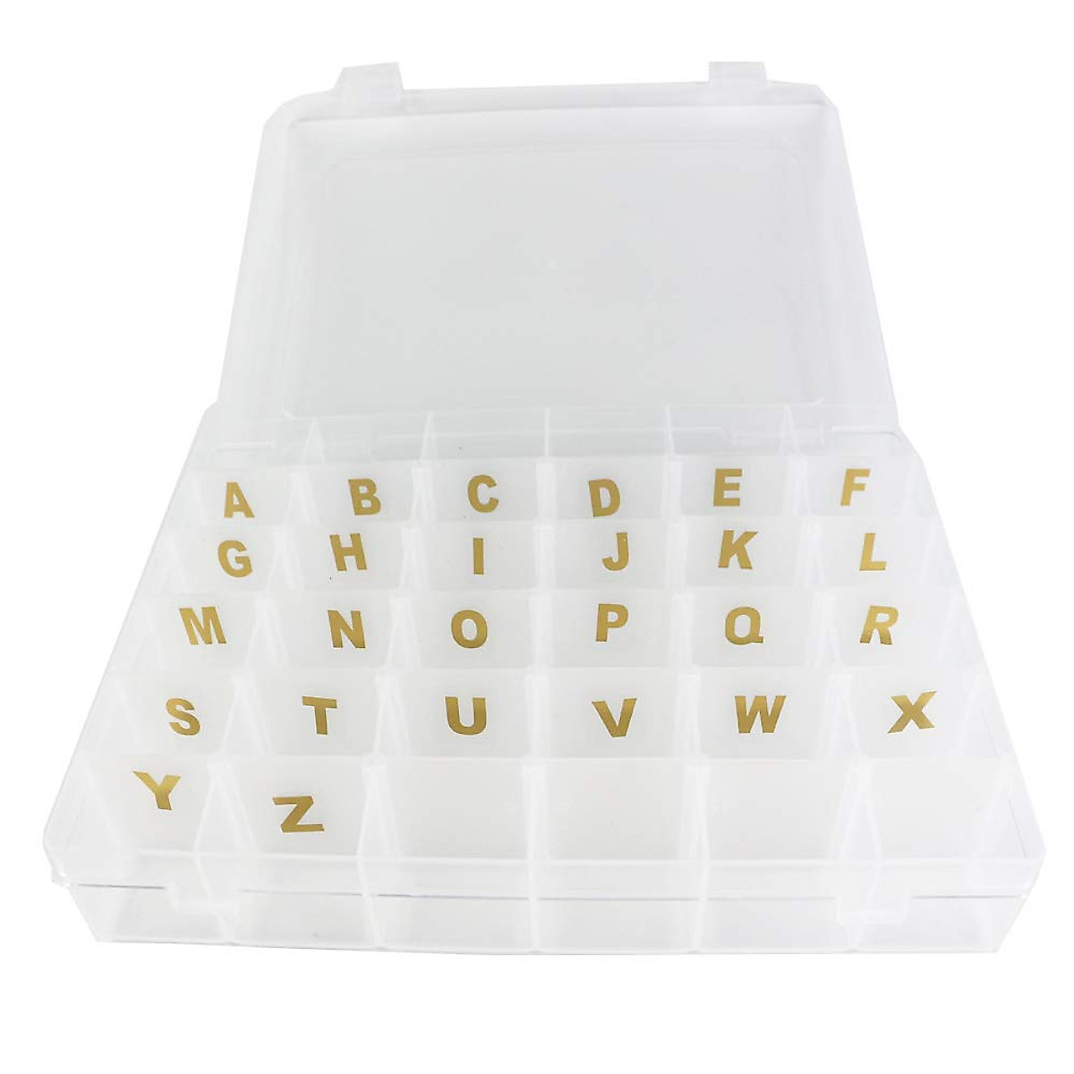 Sivya 36 Grid Plastic Organizer Container Box with Adjustable dividers,Great for Your Letter Board with Stickers