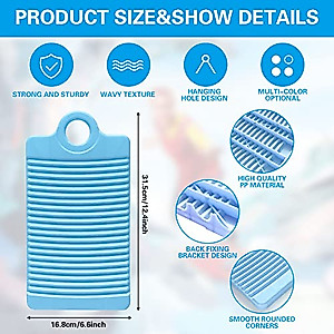 MAOYE Plastic Mini Washboard Washing Board for Kids Shirts Clean Laundry Lime Washboard for Laundry (blue)