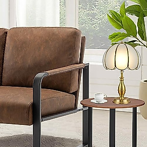 HAOBO HOME Loveseat Couch Bench Settee for Living Room, Upholstered Small Sofa Couch PU Leather Banquette Lounge Bench for Dining Room Bedroom Funiture-Brown