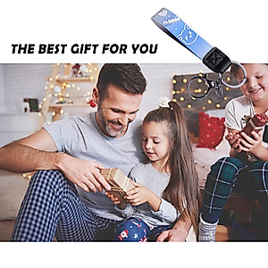 Kawaii Car Keychain Gradient Color Cute Keychains for Women/Men/Girls/Kids,Personalized Bear Keychains for Backpacks Charms Purse (Blue)…