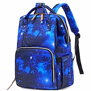 Galaxy Prints Mommy Diaper Bag Backpack Large Capacity Maternity Baby Nappy Changing Bags with USB Charger
