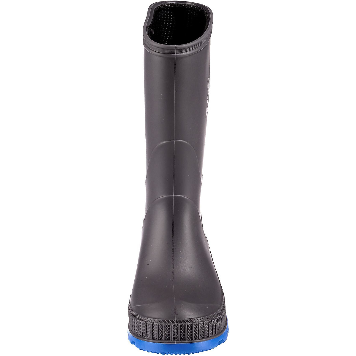 Kamik Youth Stomp Rain Boot, Charcoal/Blue, 2 US Unisex Little Kid