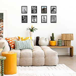 4x6 Picture Frame Set of 5, Wood Photo Frames for 4x6 Pictures Wall Gallery Black 4x6 Frames Tabletop or Wall Mount Display for Prints, Photos, Paintings, Landscape and Kids Artwork (Black)