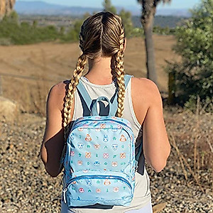 Controller Gear Animal Crossing - Small Backpack Mini Bookbag Travel Bag for Console & Accessories - Outdoor Pattern