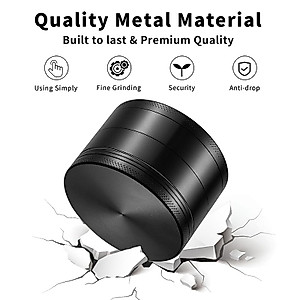 2.5inch Spice Grinder Zinc Alloy Mills(Black) -Suitable Kitchen