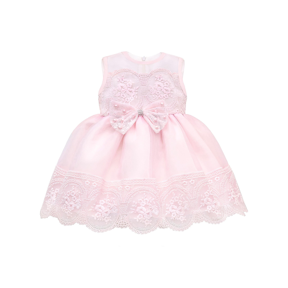 T.F. Taffy Baby Girl Newborn Pink Embroidered Princess Dress Gown 6 Piece Deluxe Set 0-3 Months