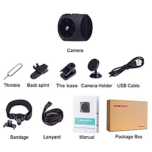 Hidden Camera, Full HD Mini Spy Camera, Nanny Cam with Motion Detection and Night Vision for Indoor Outdoor Covert Built-in Magnetic & Wearable Security Cameras