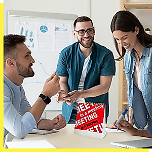 Gethelud 40 Pages Funny Desk Sign, Desktop Flip Book 34 Different Fun and Flip-Over Messages Plus 6 Pages Erasable Blank Cards for Office Gifts Desk Accessories