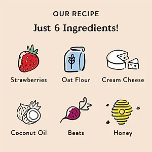 Bocce's Bakery All-Natural, Seasonal, Strawberries are Red Dog Treats, Wheat-Free, Limited-Ingredient Crunchy Biscuits Inspired by Valentine's Day, 5 oz Bag