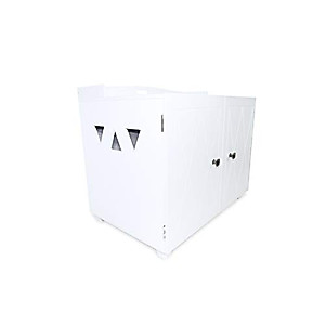 Furhaven Designer Hidden Litter Box Storage Container Cabinet - White, One Size