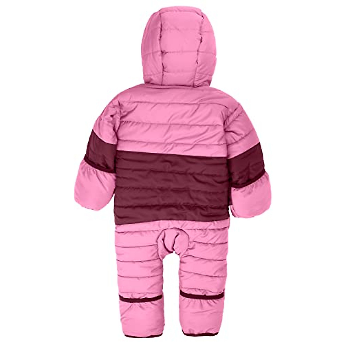 Snonook Baby Snowsuit Boys' & Girls' Insulated Powder Light Waterproof Snowsuit - Infant Snowsuit, Pink/Dark Rasberry, 6/12 Months