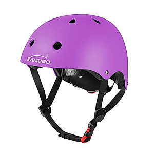 KAMUGO Kids Adjustable Helmet, Suitable for Toddler Kids Ages 2-8 Boys Girls, Multi-Sport Safety Cycling Skating Scooter Helmet (Purple, Small)