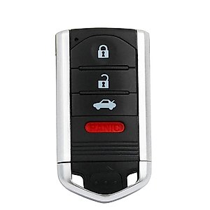 WFMJ for Acura ZDX RDX ILX TL 4 Buttons Remote Smart Key Case Shell Fob (Only Key Case Shell)