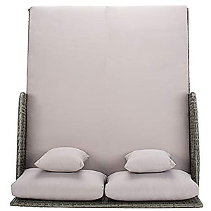 Safavieh PAT7500B Outdoor Collection Cadeo Grey Cushion Daybed