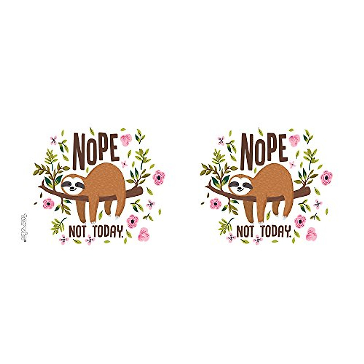 Tervis Sloth Nope Not Today Made in USA Double Walled Insulated Tumbler Travel Cup Keeps Drinks Cold & Hot, 16oz Mug, Classic