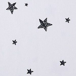 Kushies Crib Sheet Flannel Scribble Stars Black & White (S330-609)