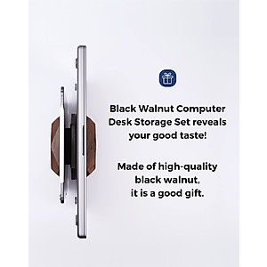 Nuvograin Dual Laptop Holder Vertical Laptop Stand, 2 Slots MacBook Stand Wood,Wooden Laptop Stand,Vertical Laptop Holder for Desk, Widen Dock Fits All MacBook/Surface pro