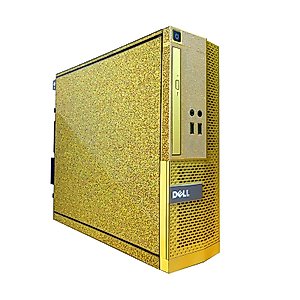 Dell Gold Treasure Box Desktop PC, Intel Quad Core I5 up to 3.60GHz, 16GB RAM, 512GB SSD, DVD, WiFi & Bluetooth, Keyboard & Mouse, Win 10 Pro (Renewed)