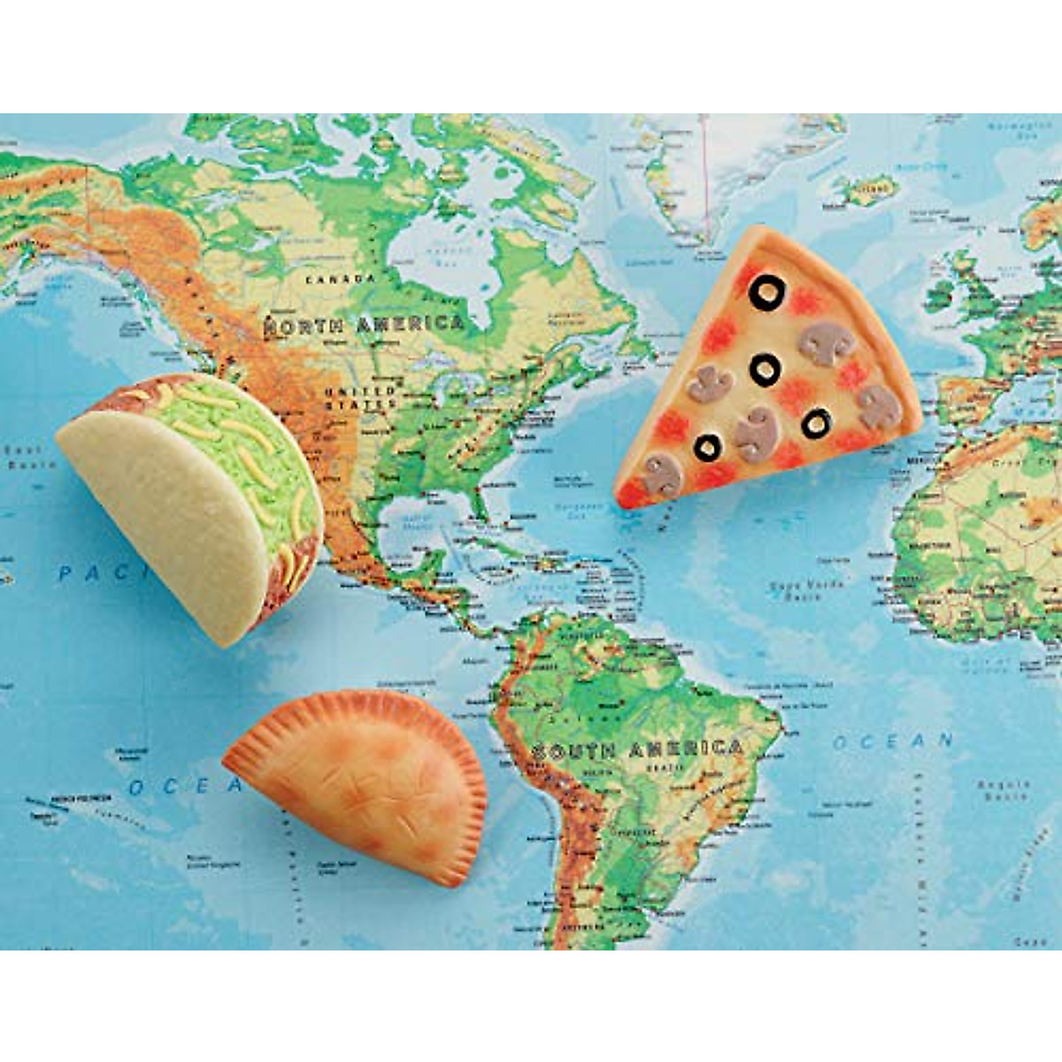 Yellow Door Sensory Play Stones, Foods of The World, Set of 8