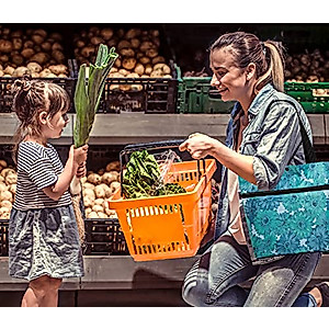 Foldable Shopping Bag with Wheels, Collapsible Portable Trolley Bags, Tote Grocery Bags Shopping Cart