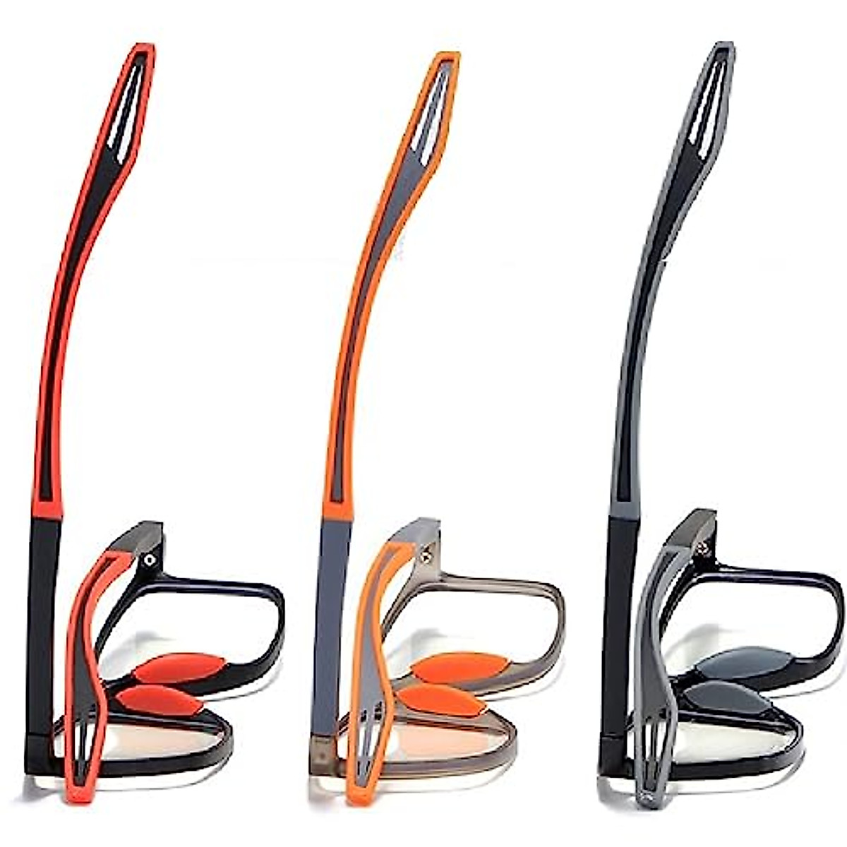 LSNTUU Manly Kicks Reading Glasses,Men's Sports Ultra-Light Anti-Blue Light Presbyopic Glasses,Sports Glasses for Men (3 PCS,1.0)