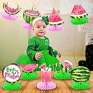 KatchOn, One In A Melon Centerpieces for Tables - 9 Pieces | One In A Melon Party Decorations 1st Birthday, Watermelon Birthday Decorations | Watermelon Party Decorations, Watermelon Table Decorations