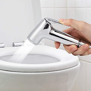 Handheld Bidet Sprayer for Toilet, High Pressure Sprayer Kit, 3Pcs/Set Electroplating Bidet Sprayer ​Spray Head Bracket Hose for Feminine Wash Baby Diaper Cloth Washer Cleaner Pet Shower(length 145cm)