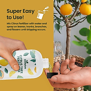 16oz Citrus Fertilizer & Fruit Tree Fertilizer - Makes 32 Gallons of Plant Fertilizer for Fruit Trees and Citrus Trees, Premium Citrus Tree Fertilizer and Liquid Plant Food, Water-Soluble Fertilizer