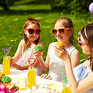 Crazy Straws,24 Pcs Silly Straws for Kids &Adults,Reusable Plastic Loop Curly Crazy Drinking Straws for Classroom Activities Valentines Day Gift Christmas Birthday Wedding Party Supplies Decoration